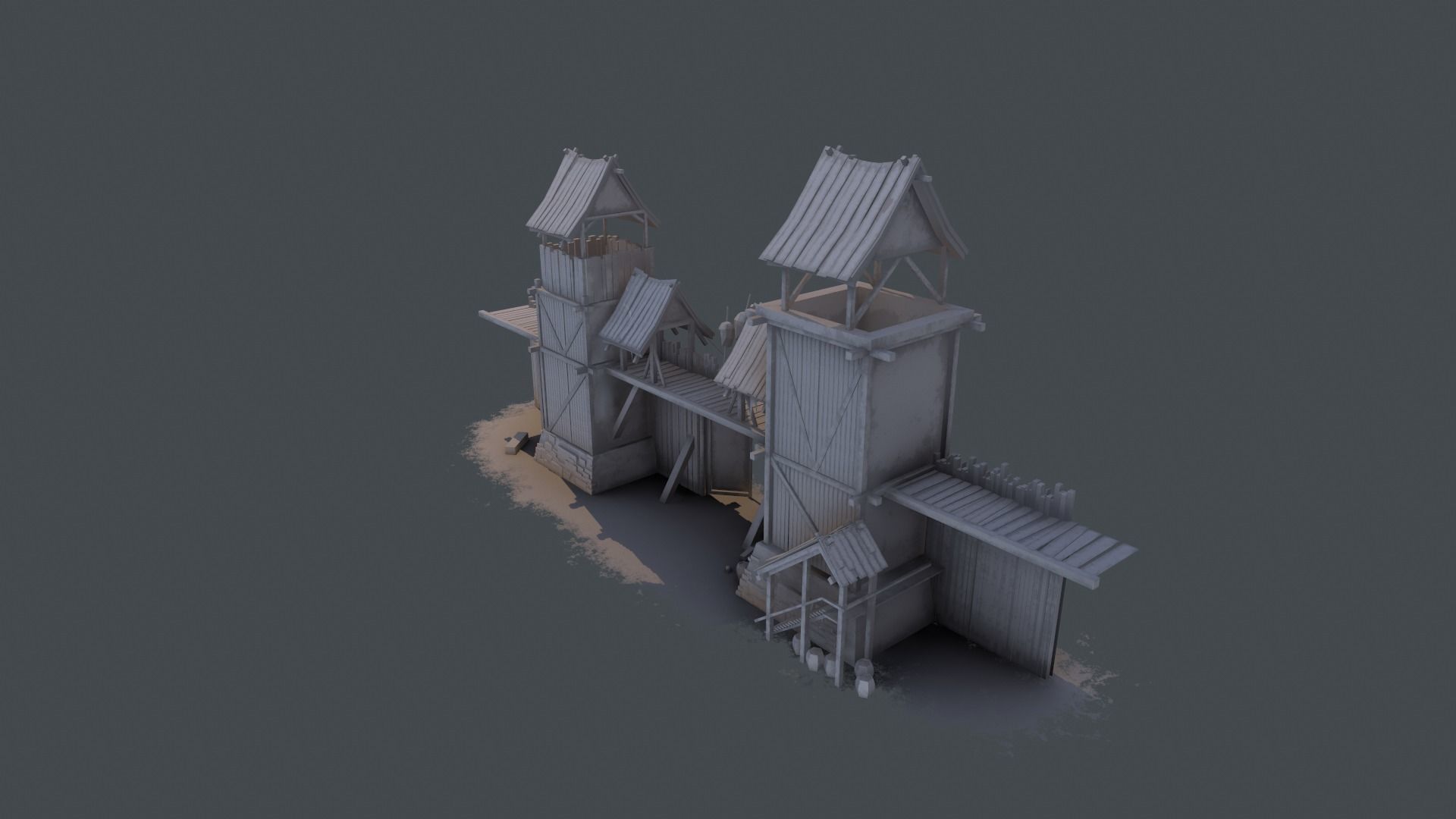 3D model Wood building 02 VR / AR / low-poly | CGTrader