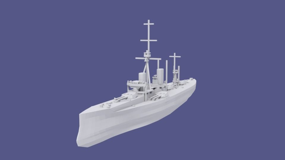 HMS Dreadnought 3D model 3D printable | CGTrader
