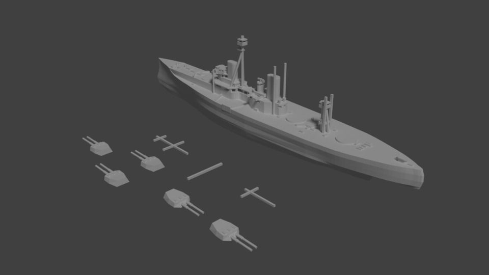 HMS Dreadnought 3D model 3D printable | CGTrader