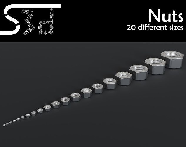 3D model Nut Models VR / AR / low-poly | CGTrader