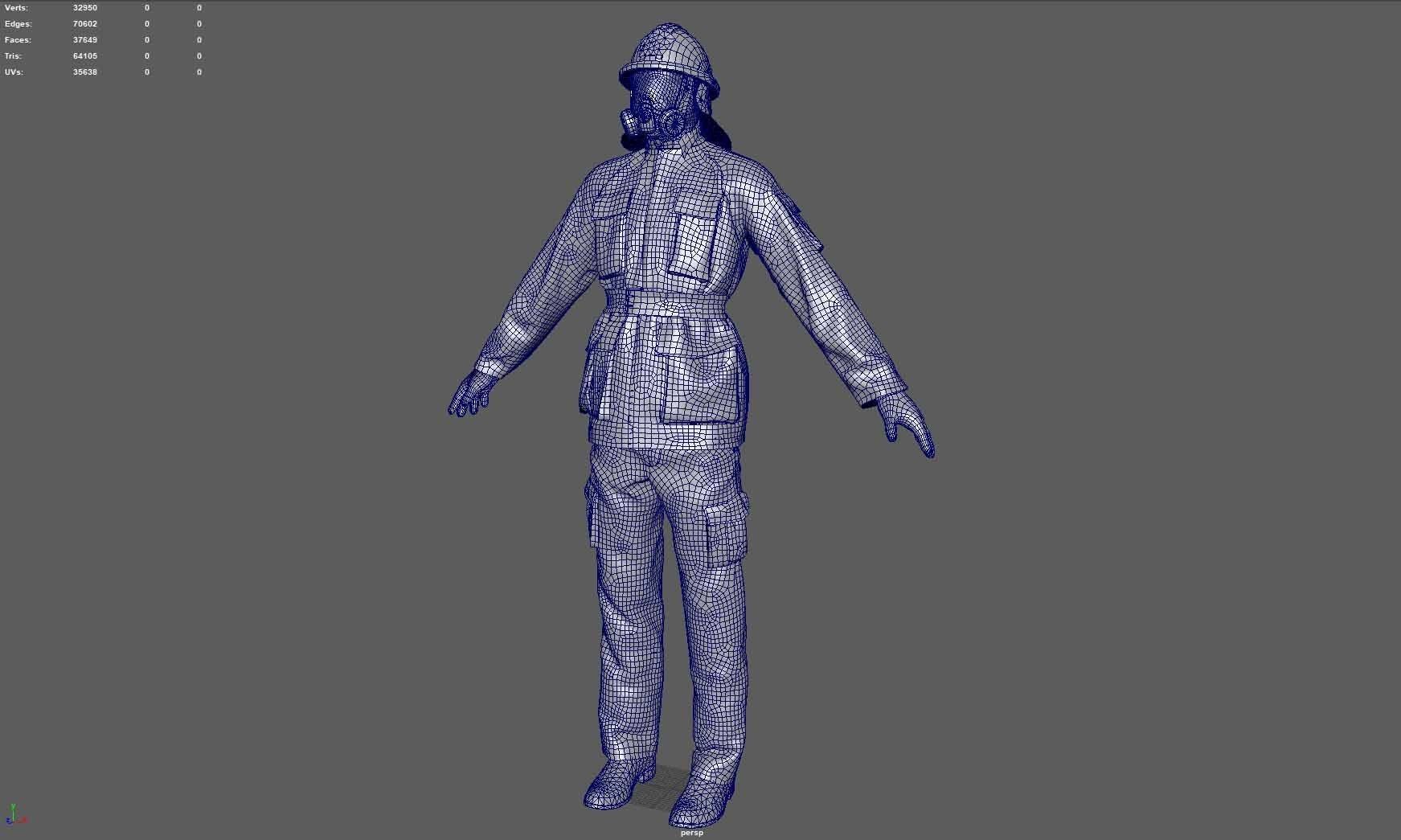 REALISTIC FIREFIGHTER 3D model | CGTrader