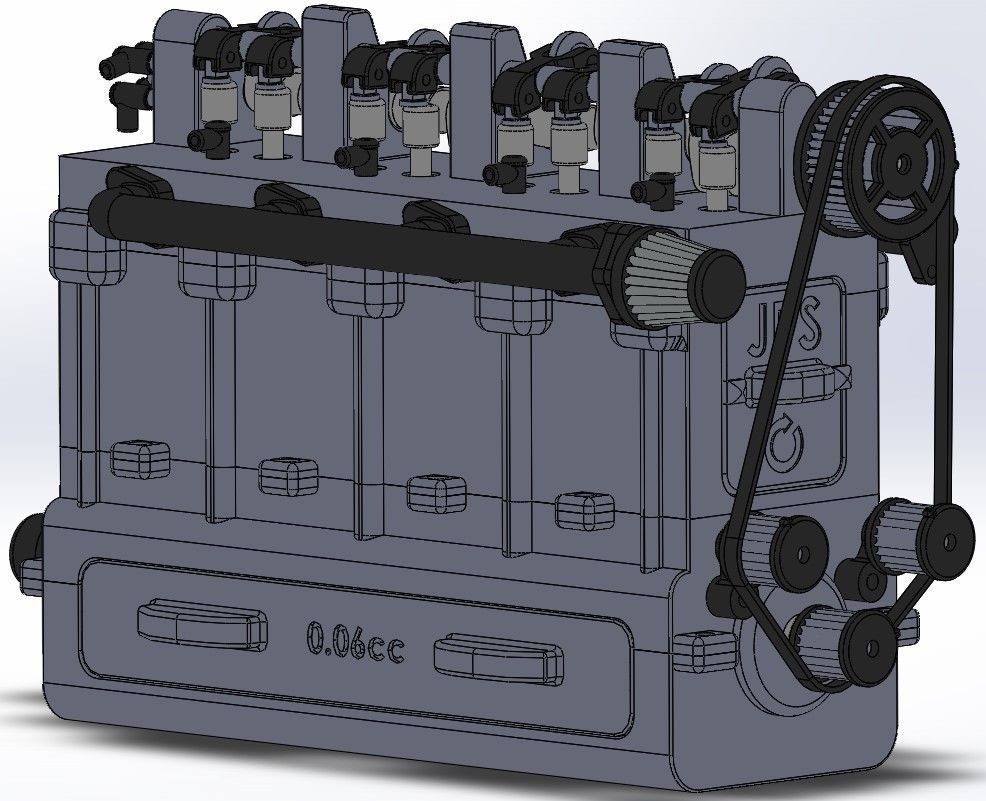 3D Printable Inline 4 Car Engine Model 3D model 3D printable | CGTrader