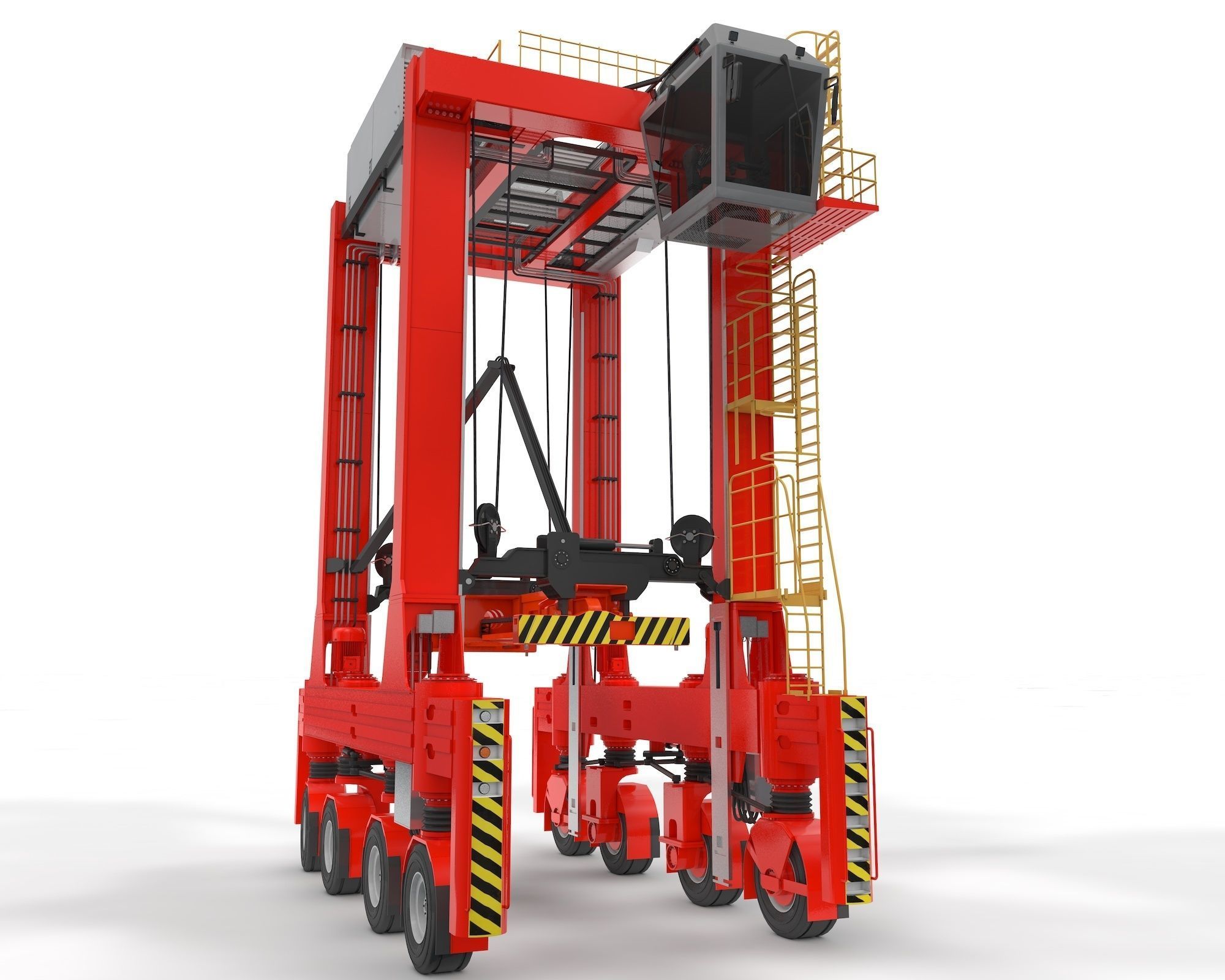 Straddle Carrier for Port 3D model animated rigged | CGTrader