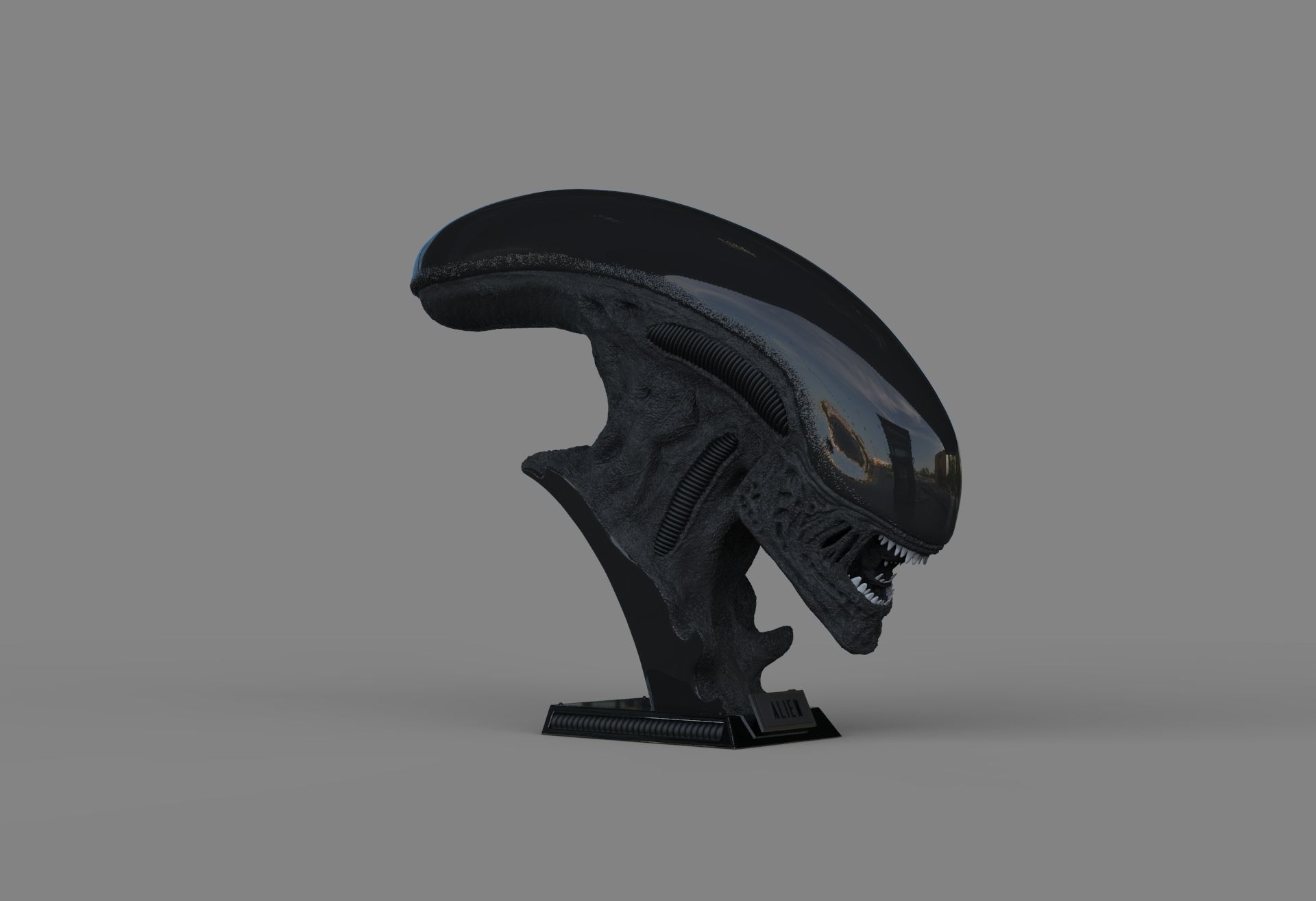 Alien Xenomorph Bust 3D Print Stl Model Diorama 3D print model 3D model ...