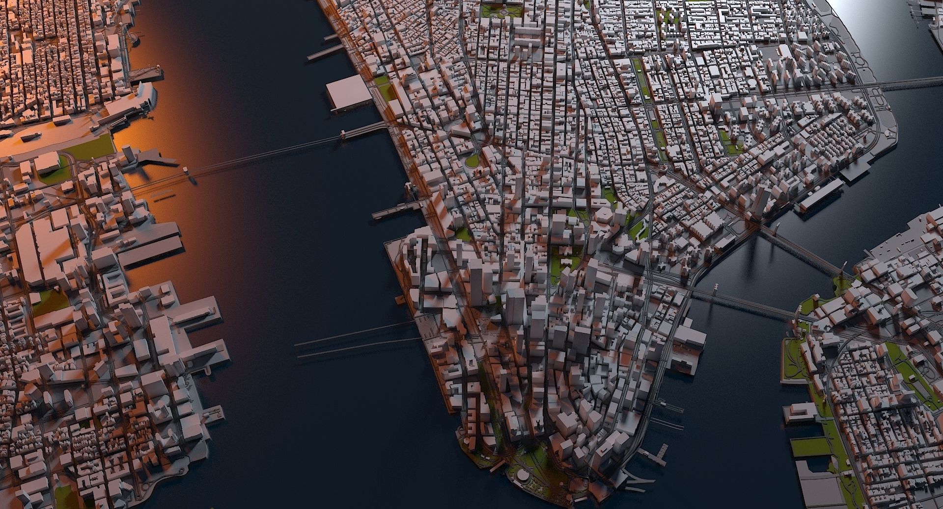 New York City Map Manhattan 3D model | CGTrader