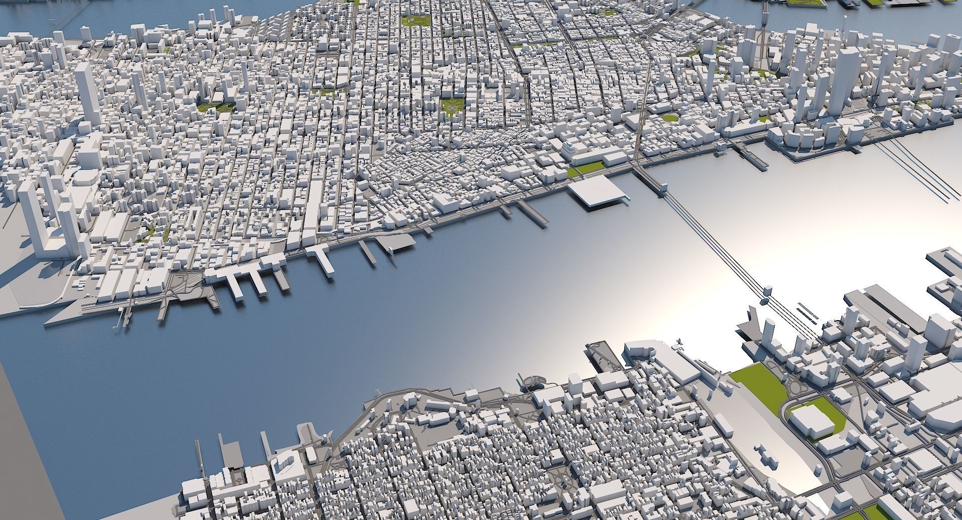 New York City Map Manhattan 3D model | CGTrader