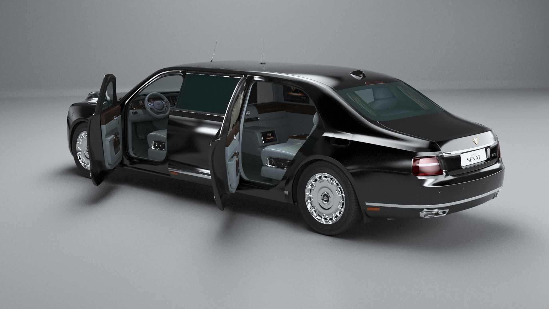 Aurus Senat Limousine 3D model | CGTrader
