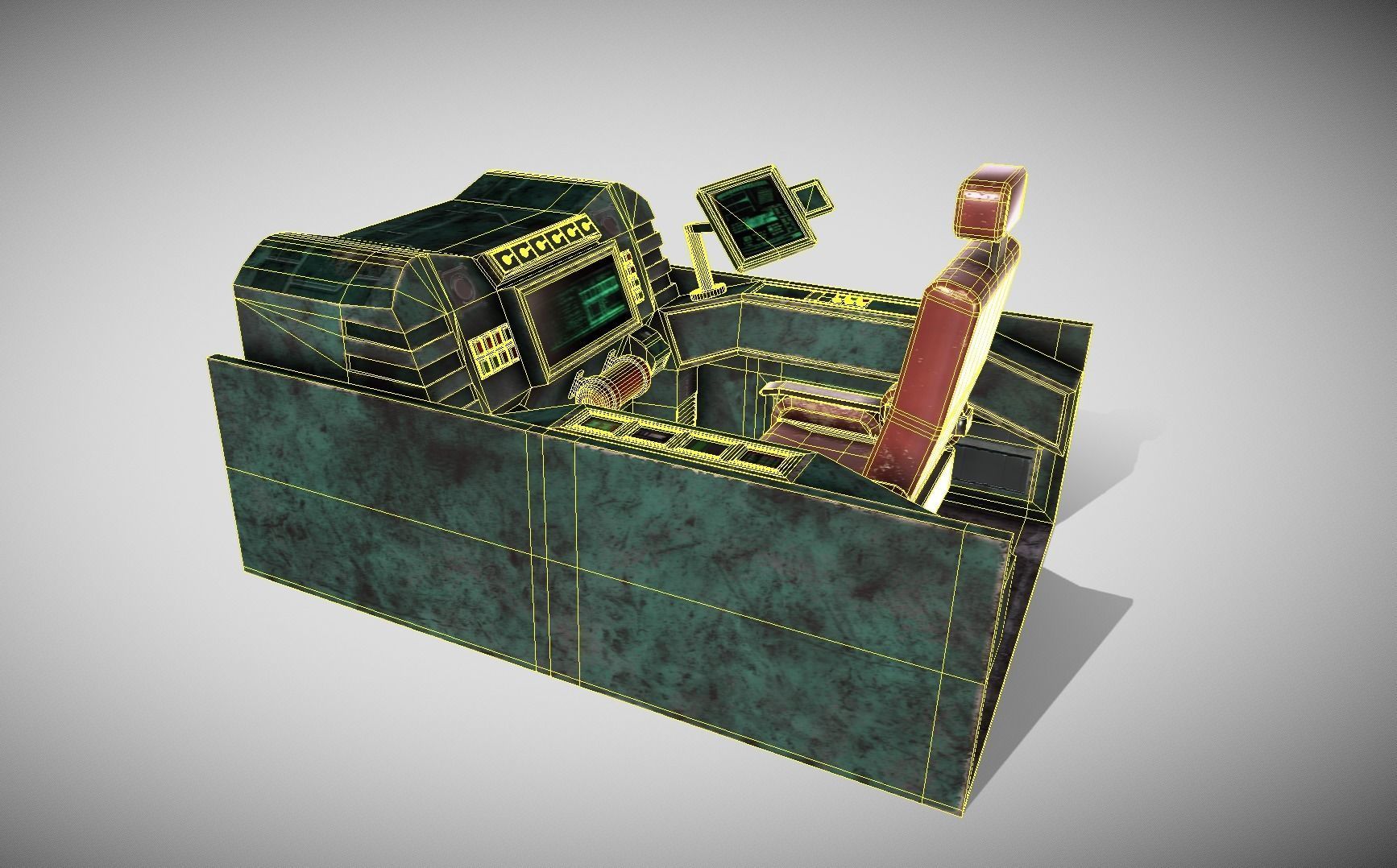 3D model Sci-fi Cockpit VR / AR / low-poly | CGTrader