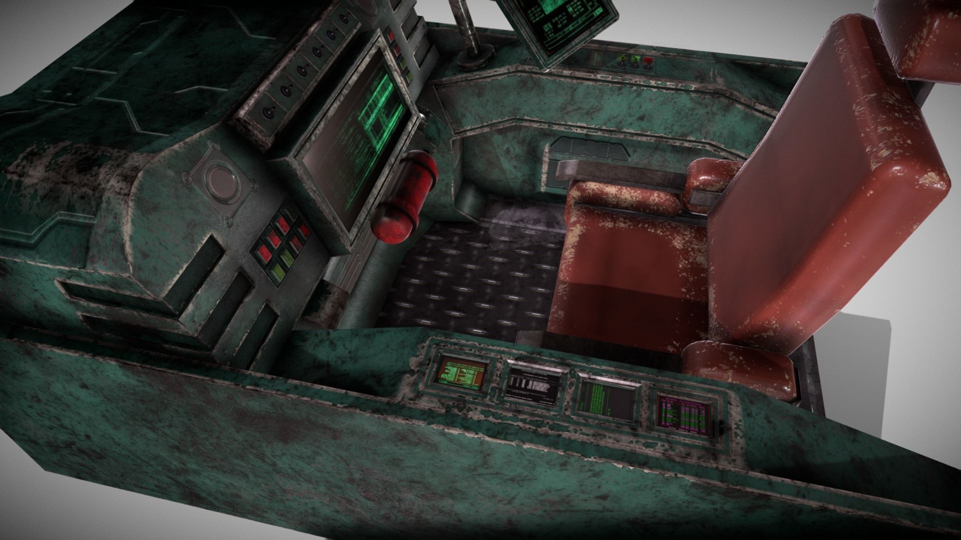 3D model Sci-fi Cockpit VR / AR / low-poly | CGTrader