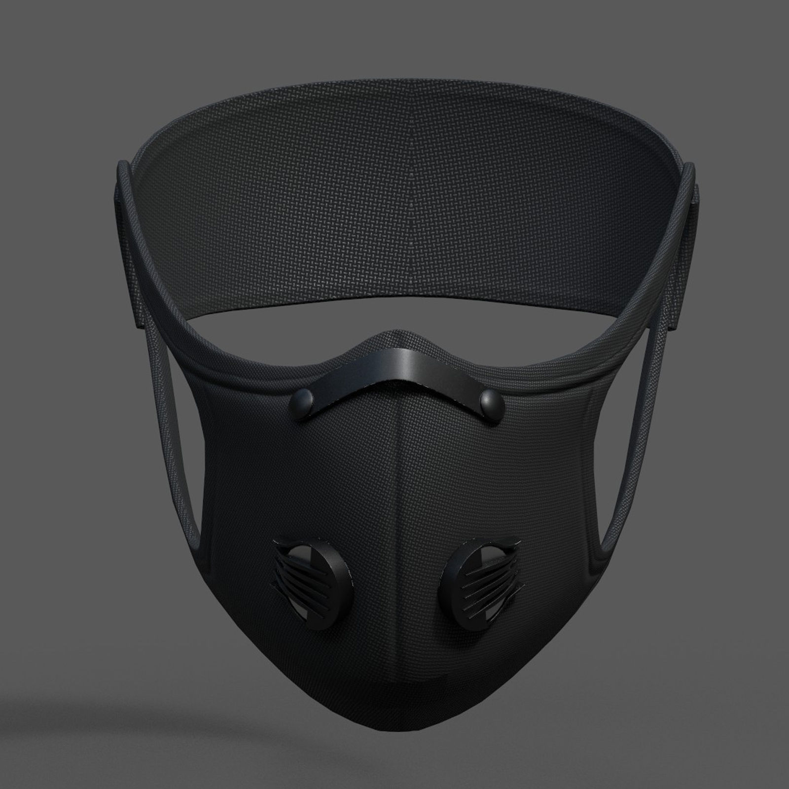 3D model Gas mask fabric futuristic protection isolated VR / AR / low ...