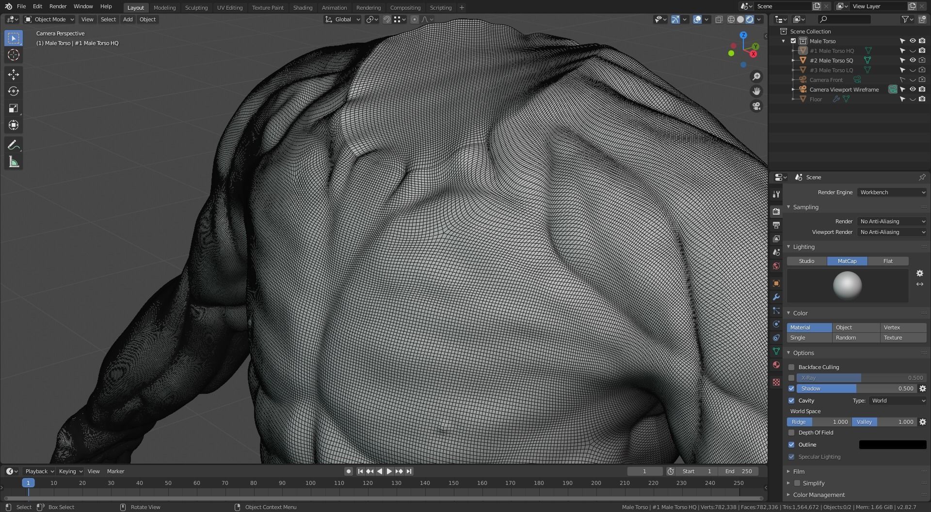 Man Torso - High Mid Low Poly Package free 3D model | CGTrader