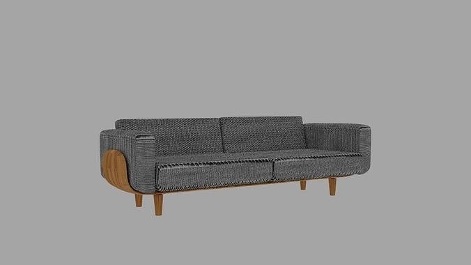 sofa with fabric cloth free 3D model | CGTrader