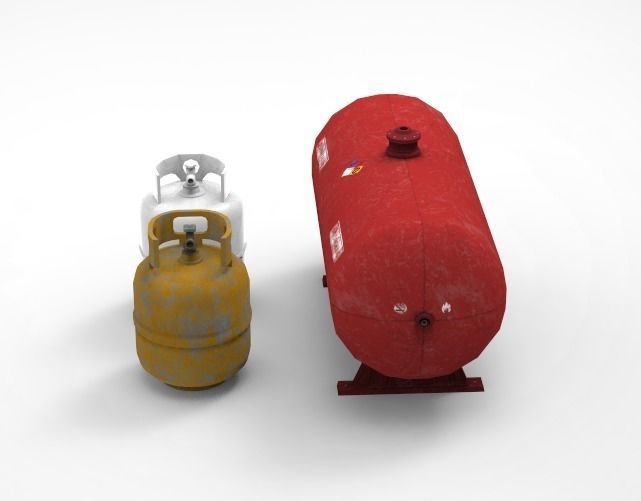 3D model Gas Propane Tank Container Collection VR / AR / low-poly ...
