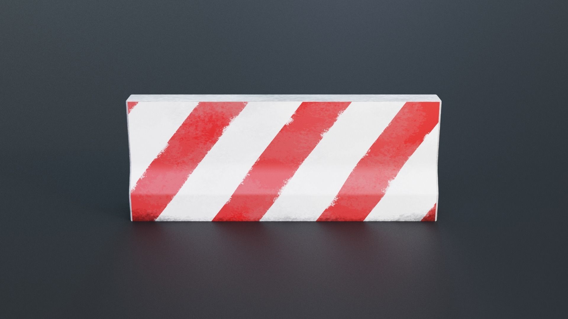 Concrete Construction Barrier Block Lowpoly free VR / AR / low-poly 3D ...