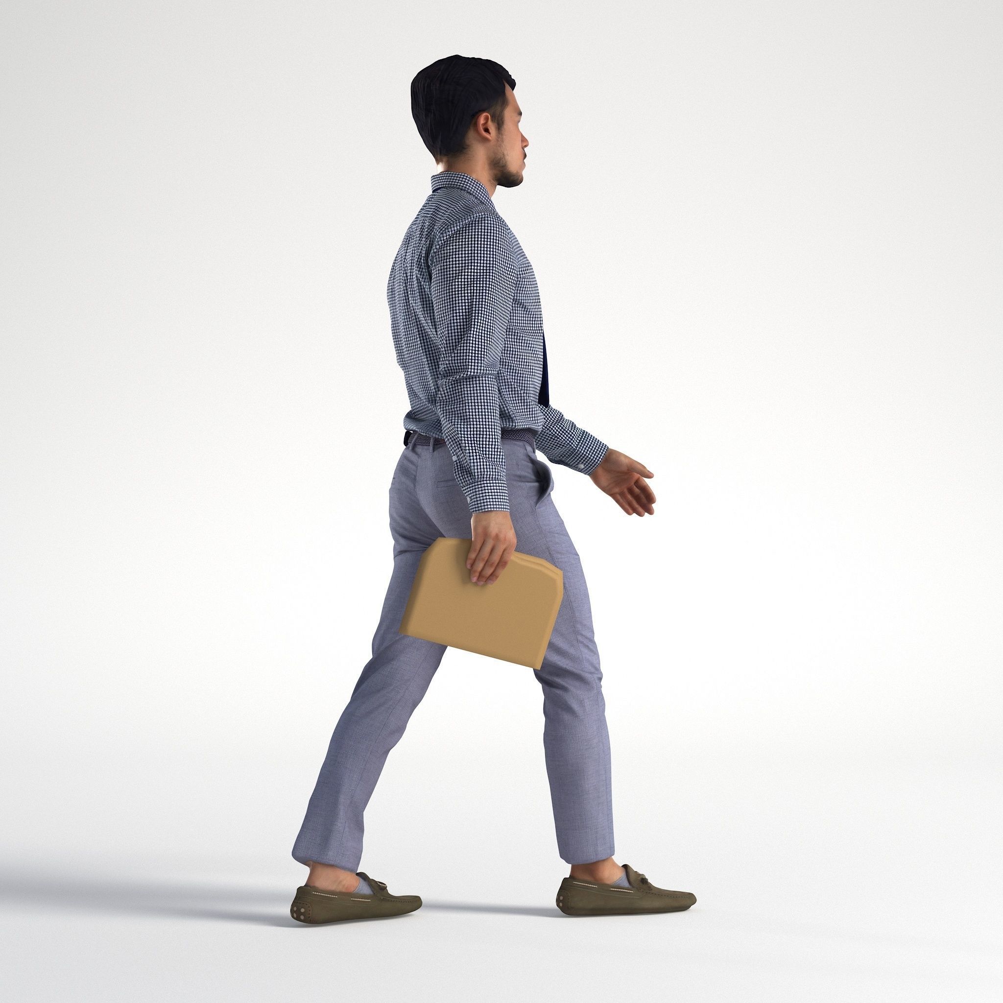 Man Business Outfit Walking Low poly Rizzy 1367 3D model | CGTrader