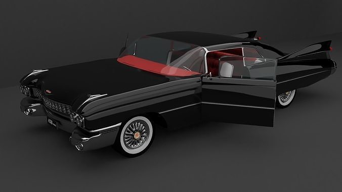 black classic car 3D model animated rigged | CGTrader