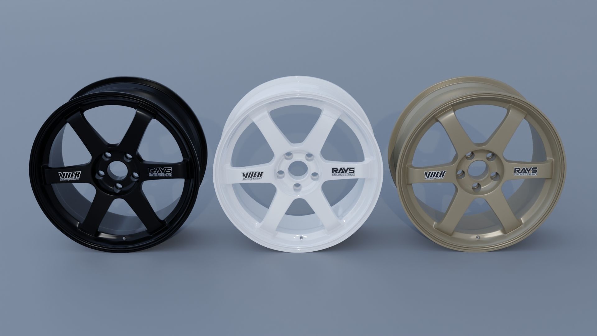 Volk Racing TE37 3D model | CGTrader