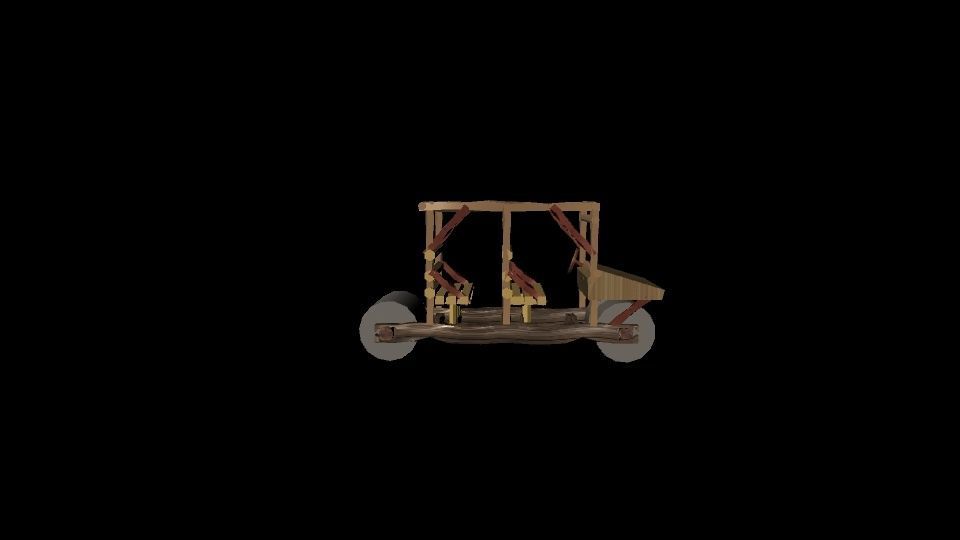 Flintstones ston age car antique car driving medieval 3D model | CGTrader