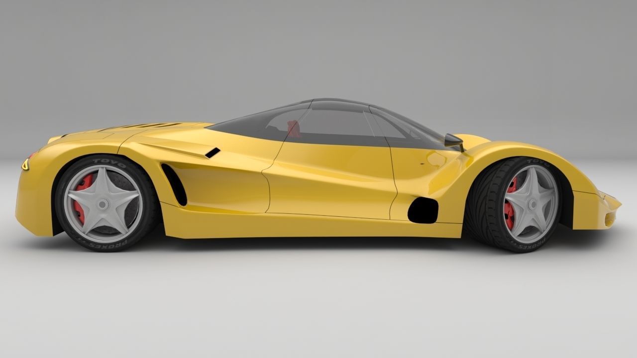 3D model Supercar Prototype P01 VR / AR / low-poly | CGTrader