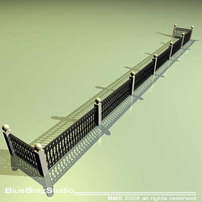 railing 01 free 3D model | CGTrader