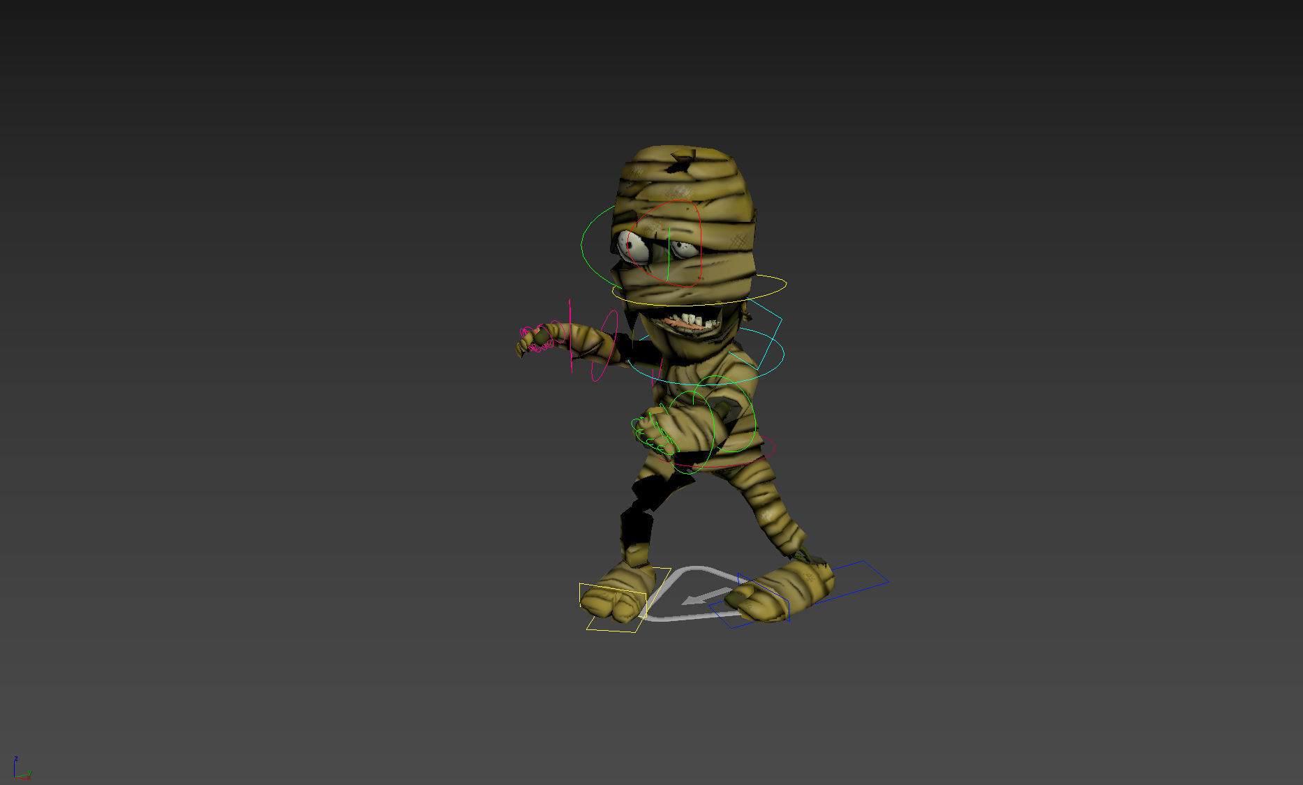 3D model Mummy Game Character RIGGED 3D model Handpainted VR / AR / low ...