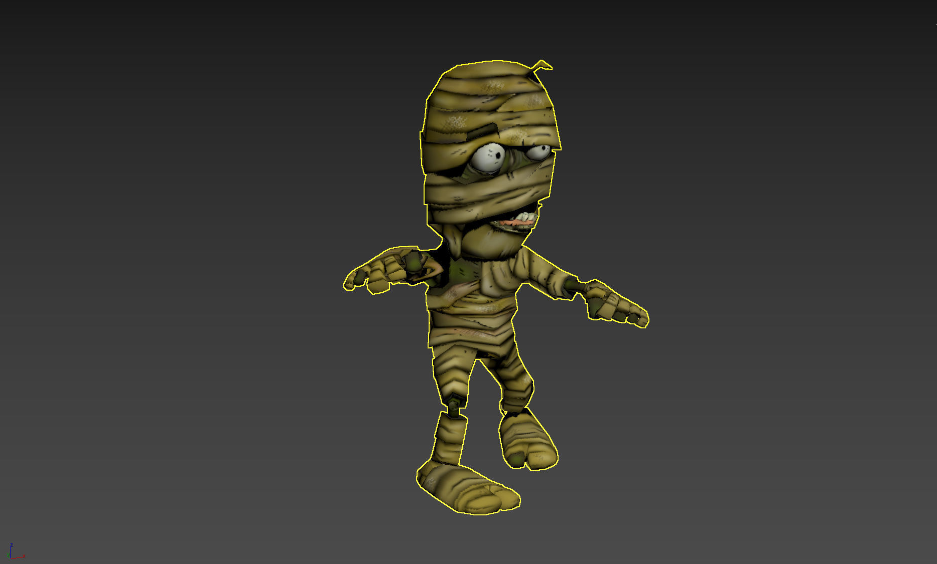 3D model Mummy Game Character RIGGED 3D model Handpainted VR / AR / low ...