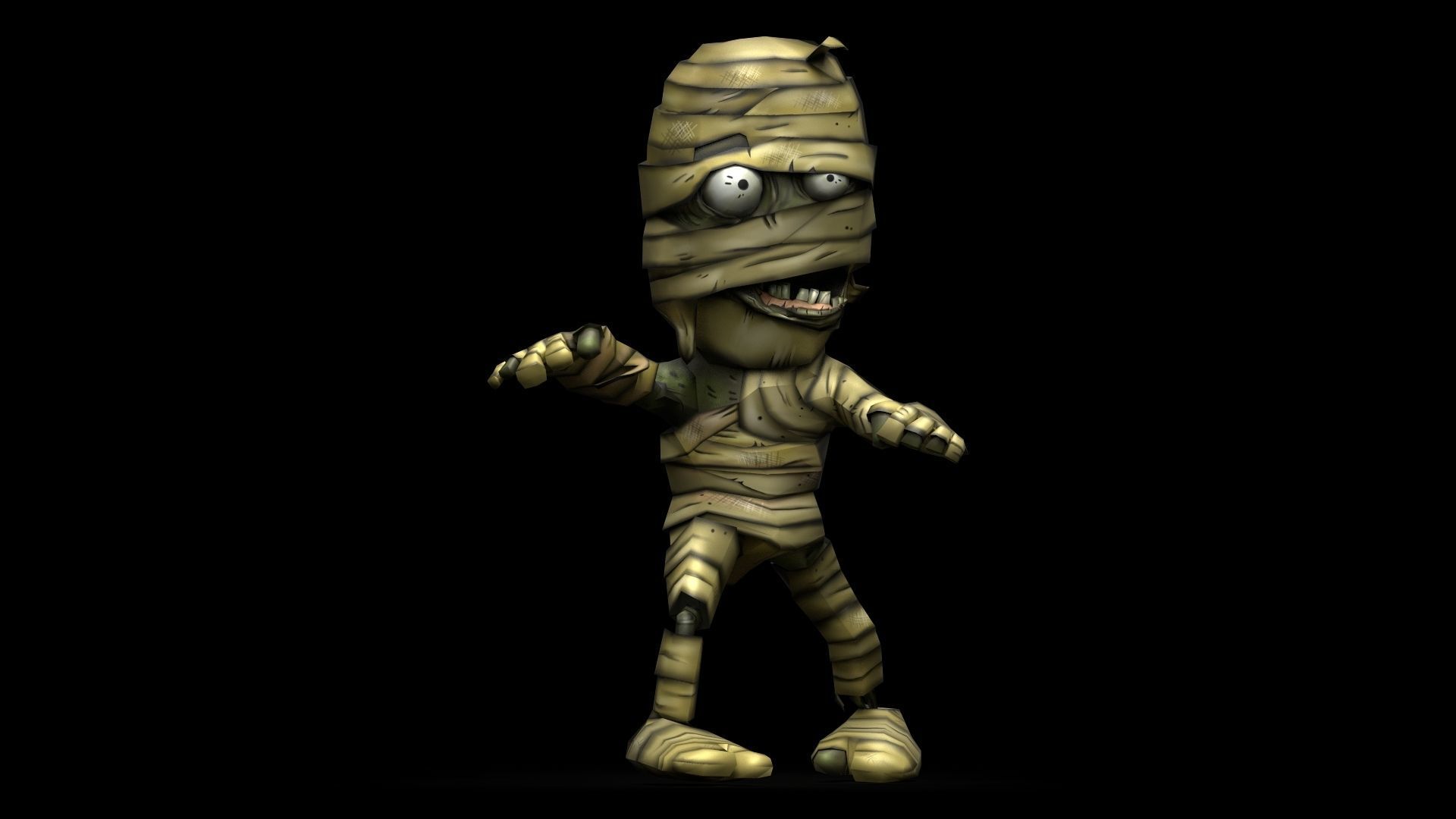 3D model Mummy Game Character RIGGED 3D model Handpainted VR / AR / low ...