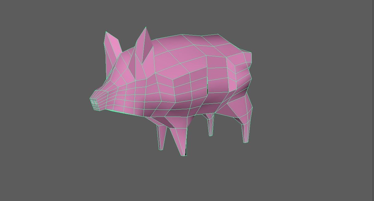 Pig low-poly 3D model | CGTrader