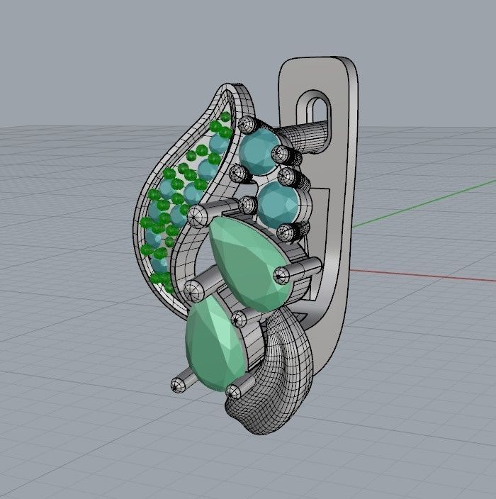 Jewelry set ring and earrings 3dm stl 3D model 3D printable | CGTrader
