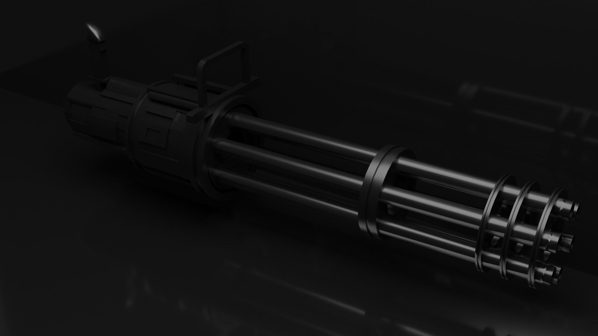 3D model Animated Minigun Low-Poly GAMEREADY VR / AR / low-poly | CGTrader