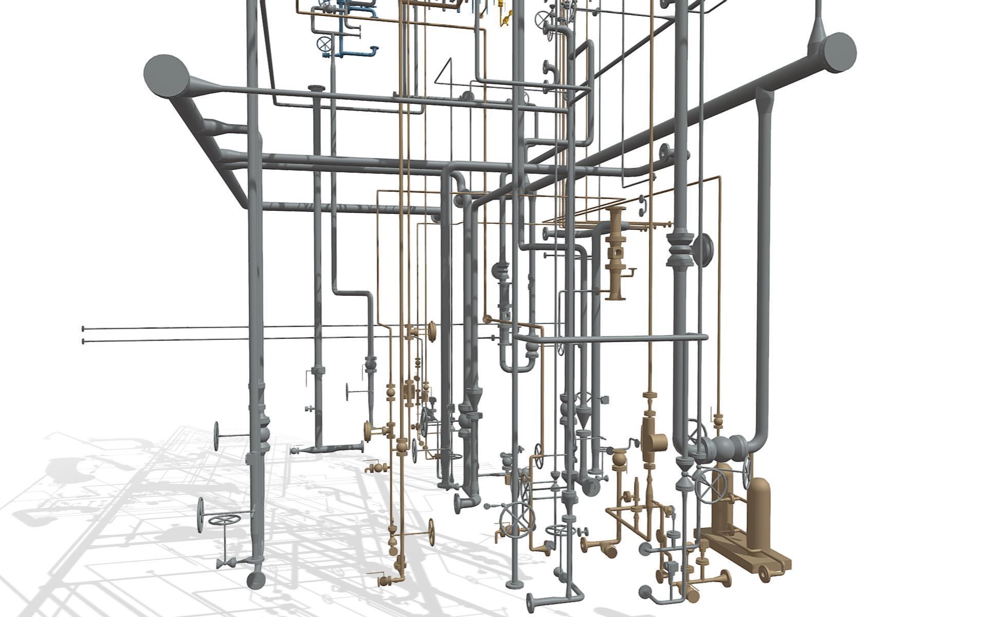 Process Plant UAE - Piping 3D model 3D printable | CGTrader