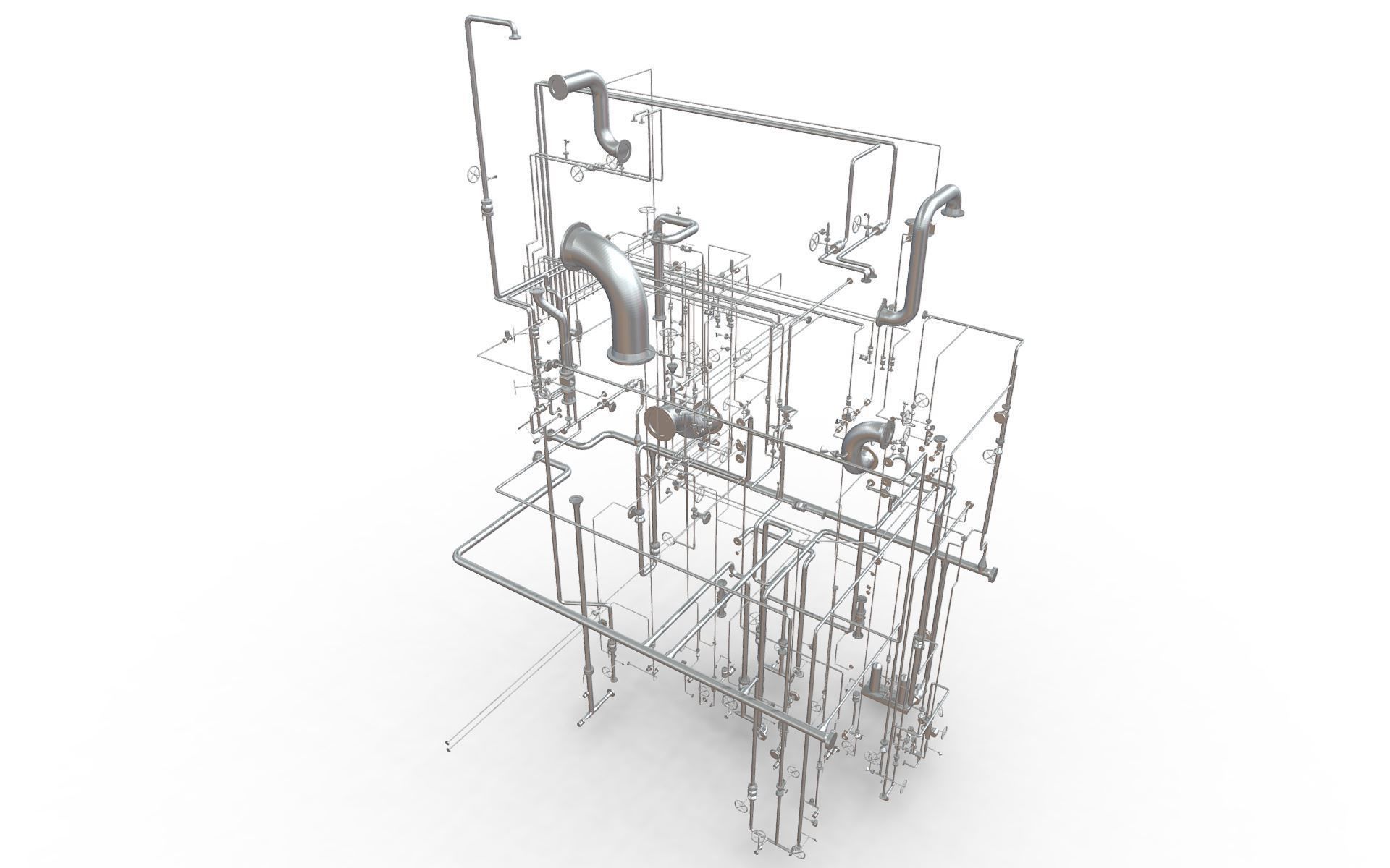 Process Plant UAE - Piping 3D model 3D printable | CGTrader