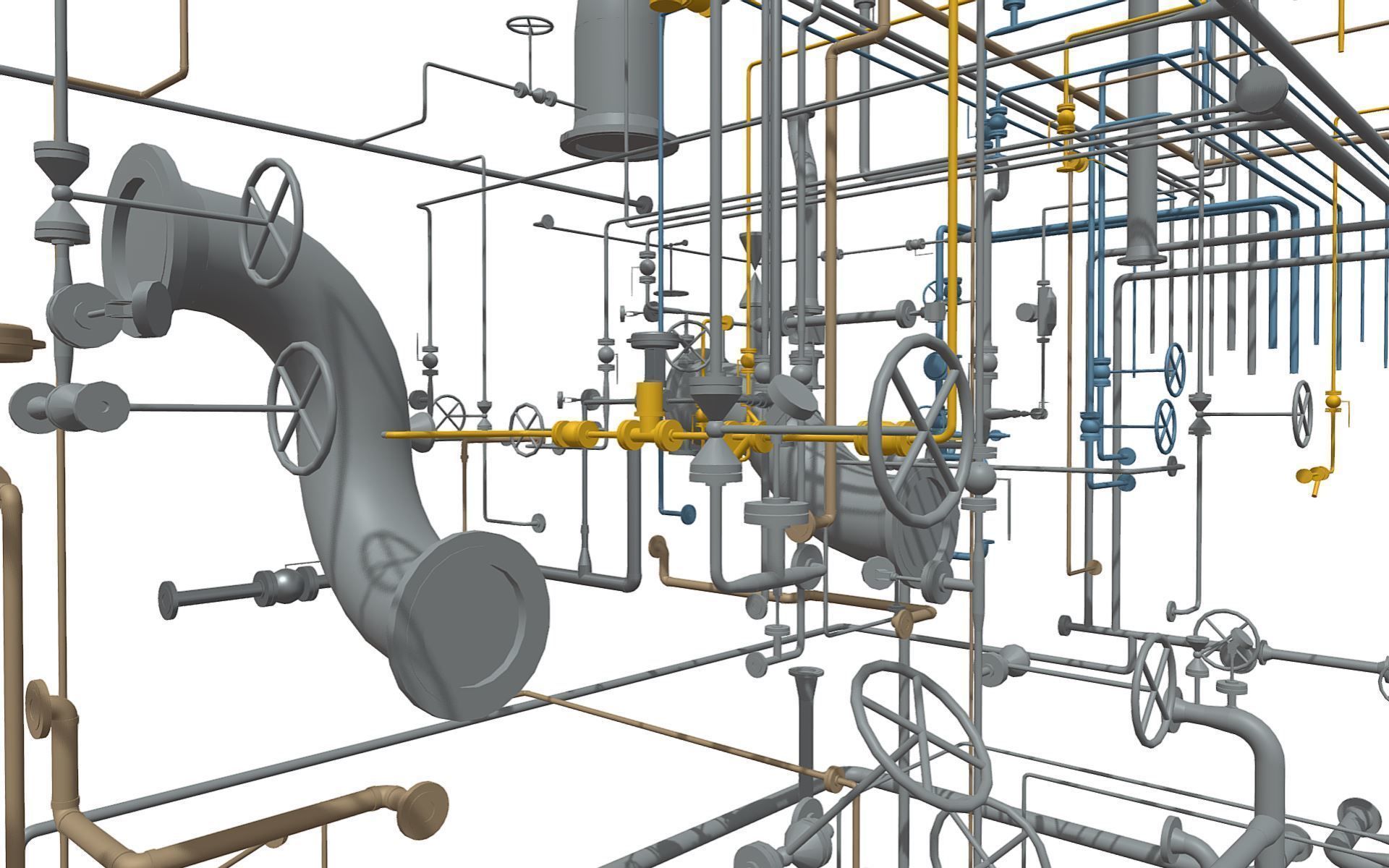 Process Plant UAE - Piping 3D model 3D printable | CGTrader