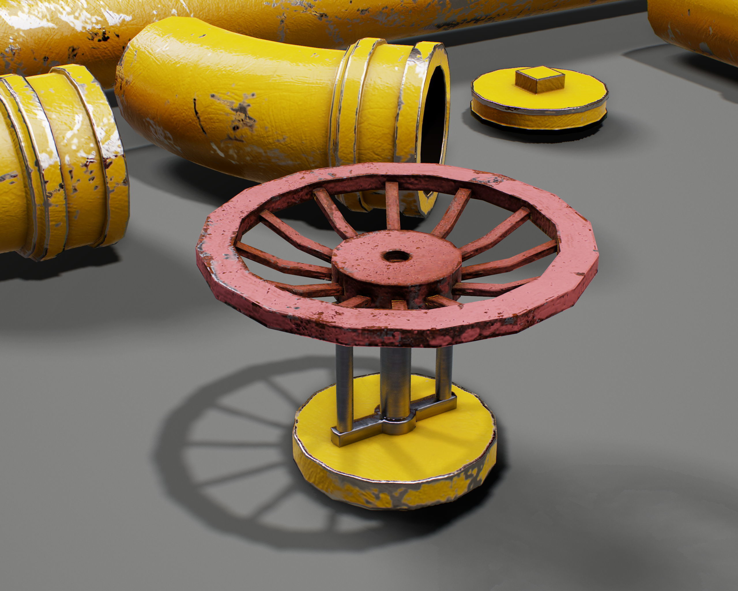 3D model Pipe Set low poly PBR VR / AR / low-poly | CGTrader