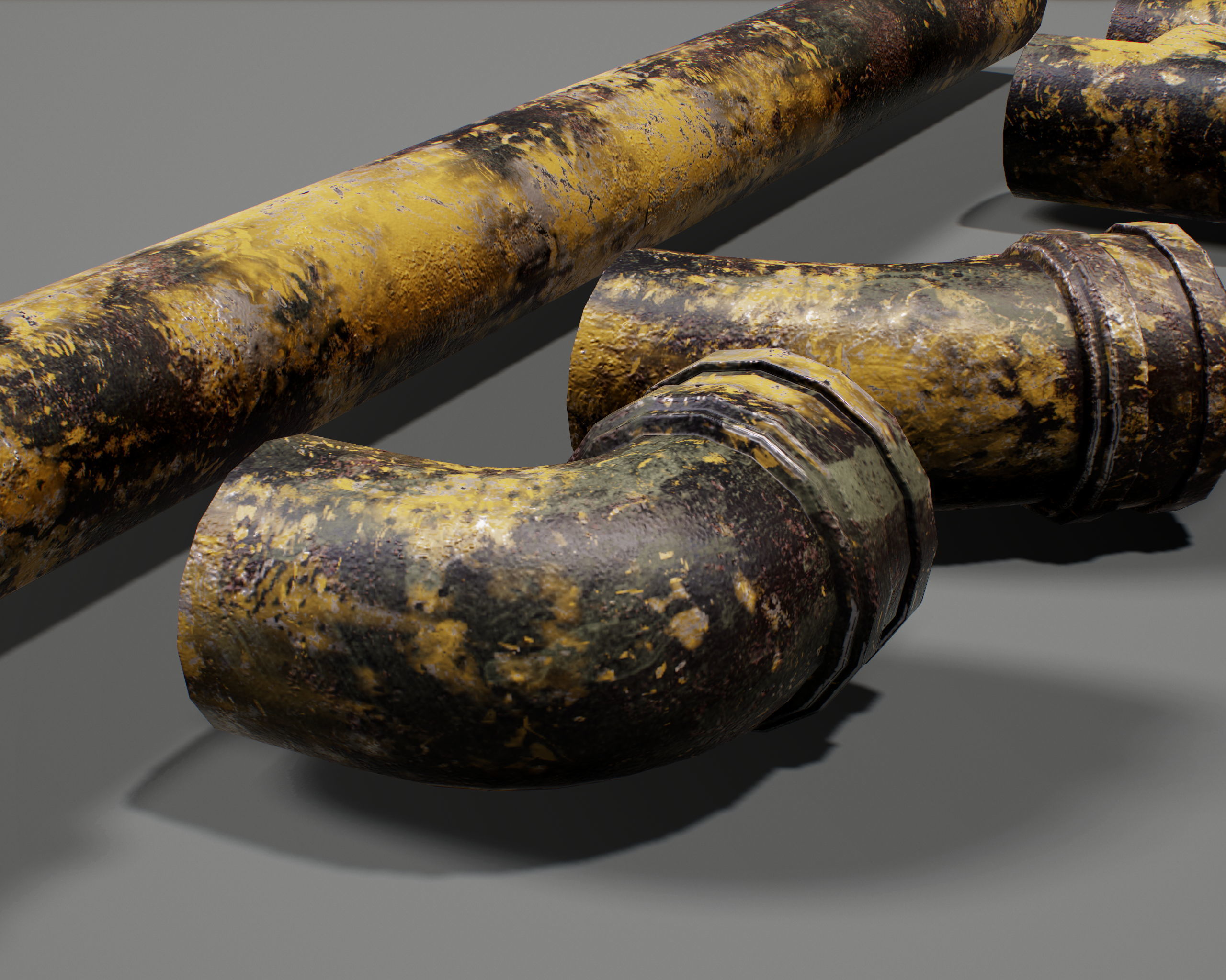 3D model Pipe Set low poly PBR VR / AR / low-poly | CGTrader