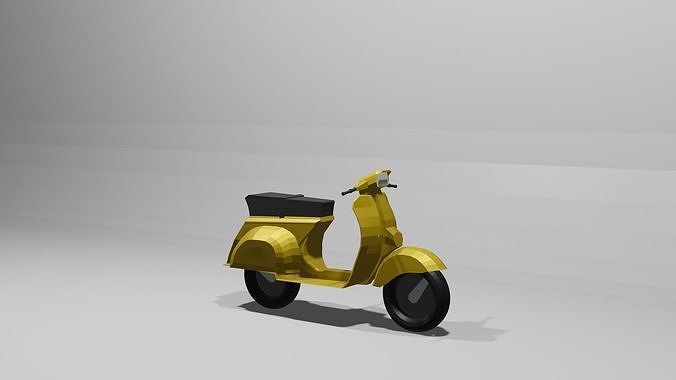 Vespa Scooter low-poly 3D Model Low-poly 3D model 3D model | CGTrader