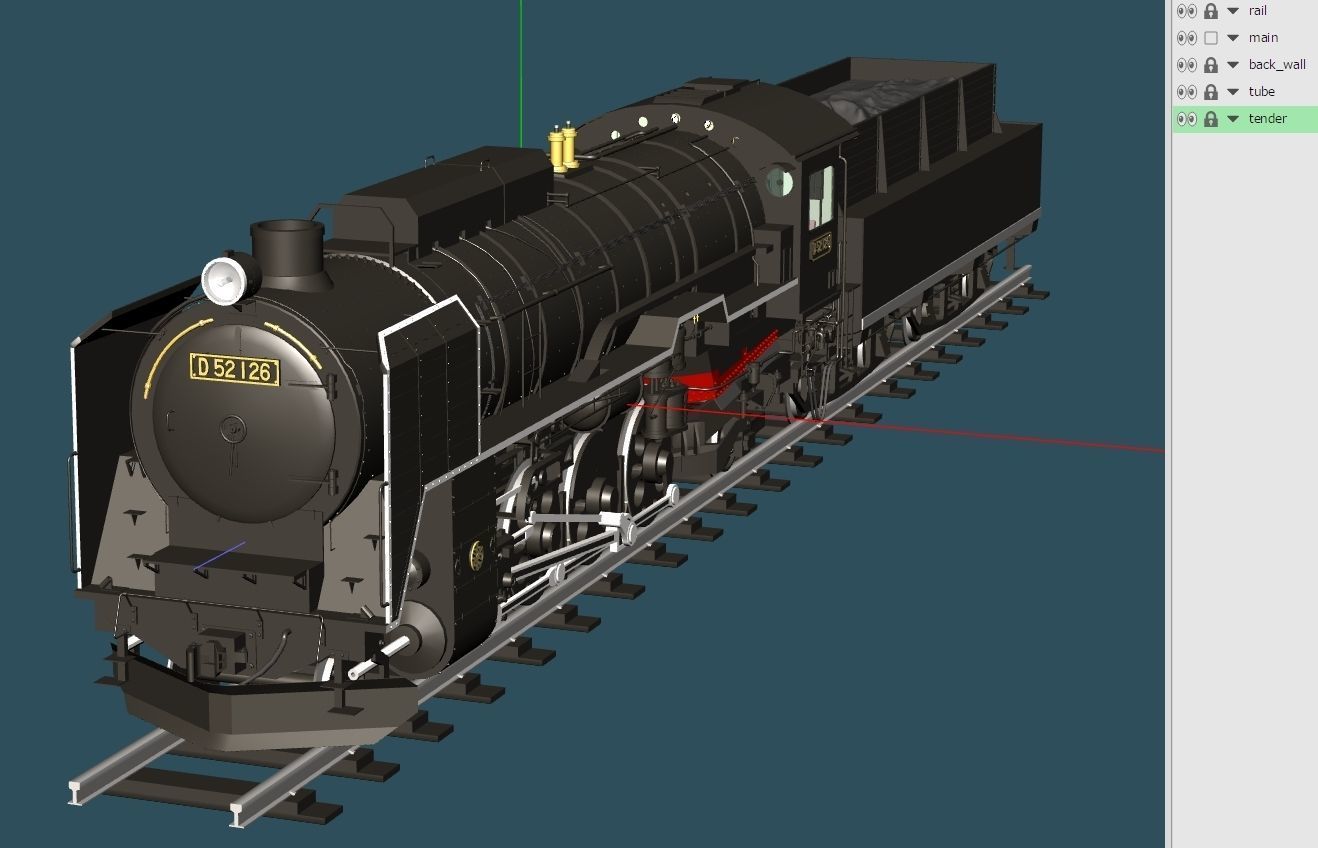 D52 steam locomotive ww2 3D model | CGTrader