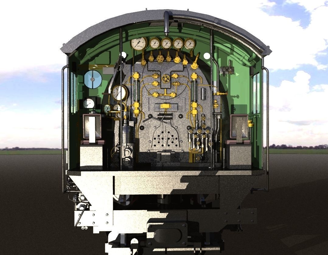 D52 steam locomotive ww2 3D model | CGTrader
