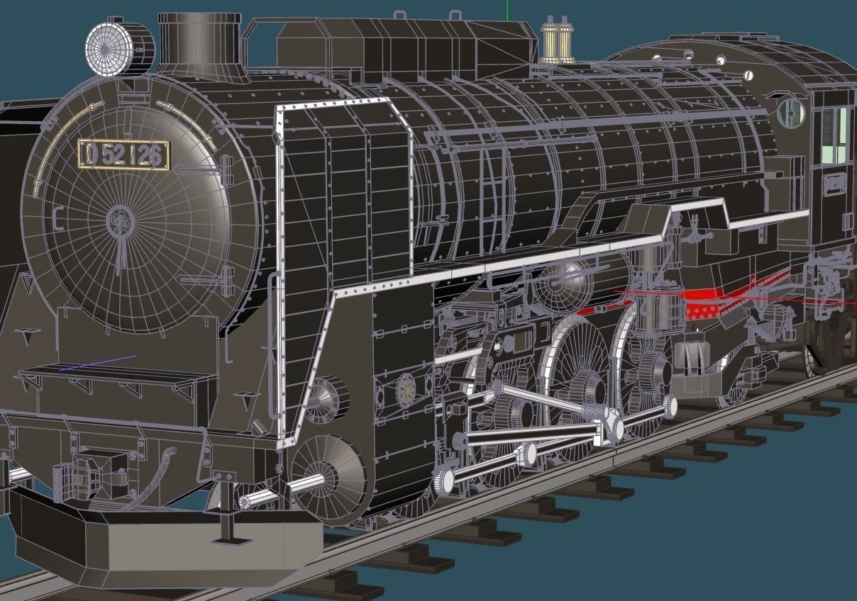 D52 steam locomotive ww2 3D model | CGTrader