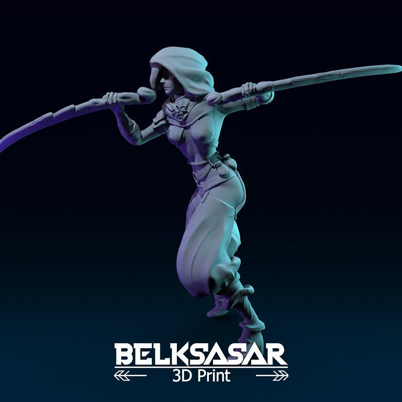 Fantasy Female Assassin 3D model 3D printable | CGTrader