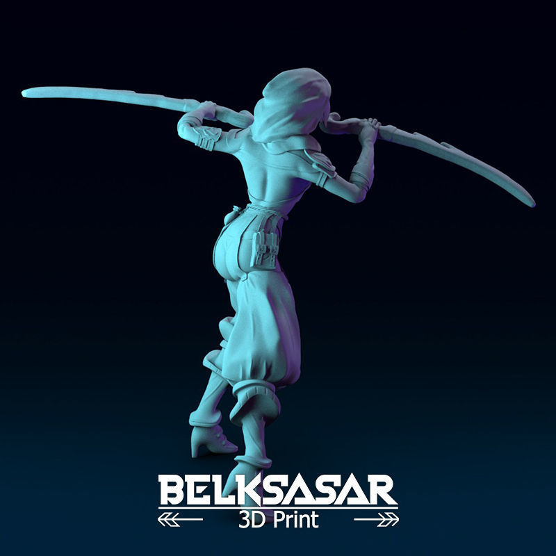 Fantasy Female Assassin 3D model 3D printable | CGTrader