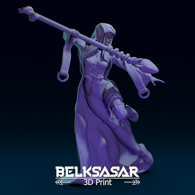 Fantasy Female Wizard 3D model 3D printable | CGTrader
