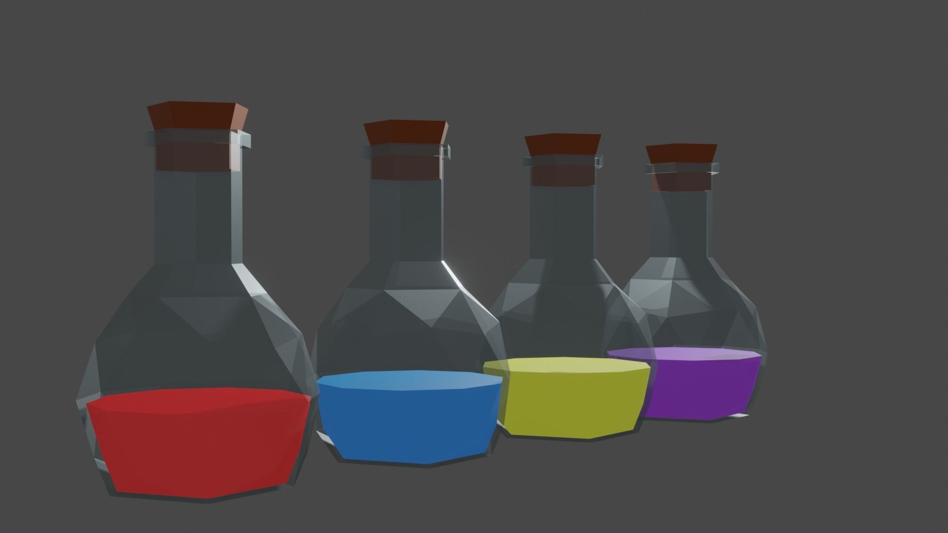 3D model Low Poly Potions VR / AR / low-poly | CGTrader