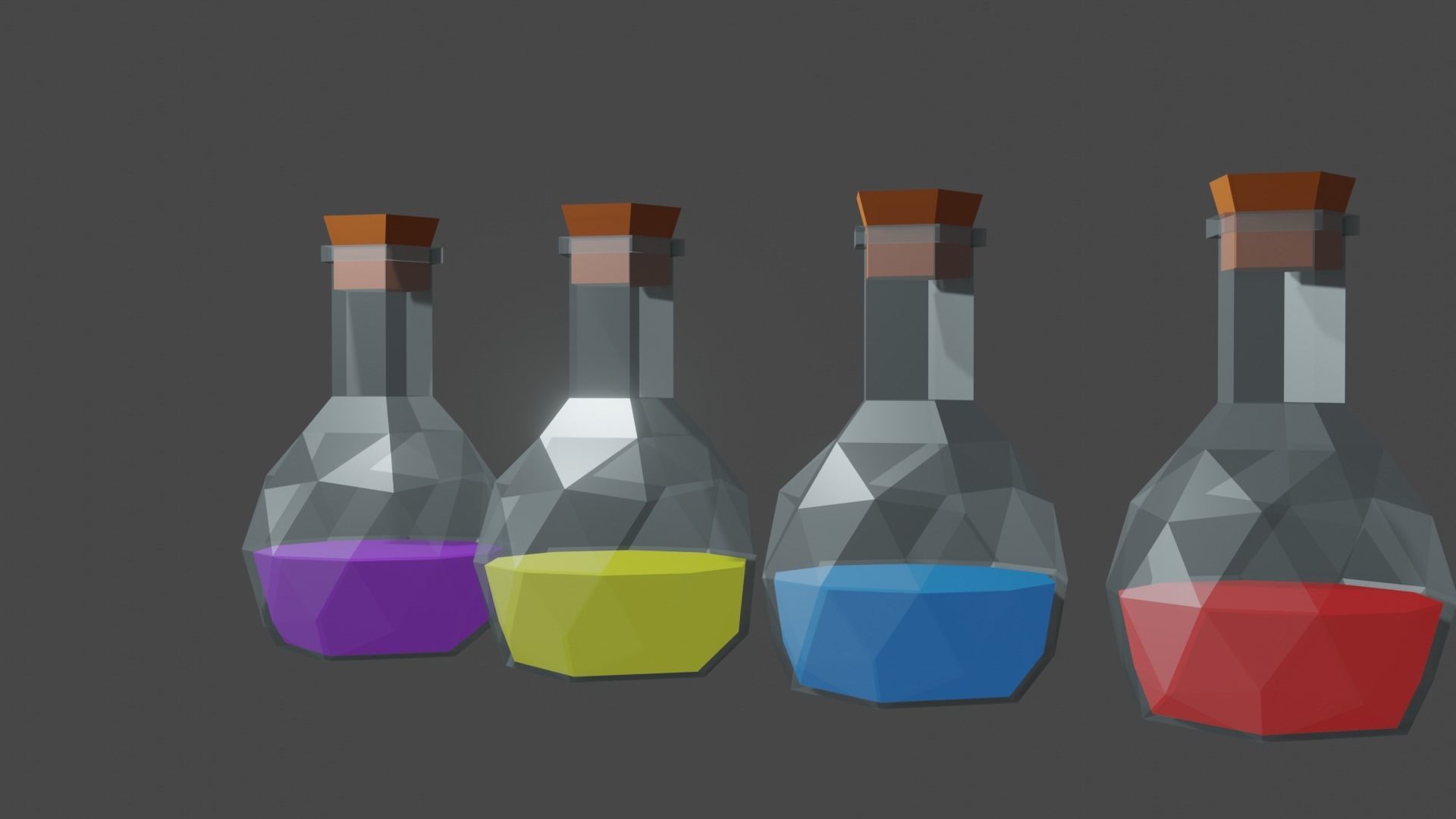 3D model Low Poly Potions VR / AR / low-poly | CGTrader