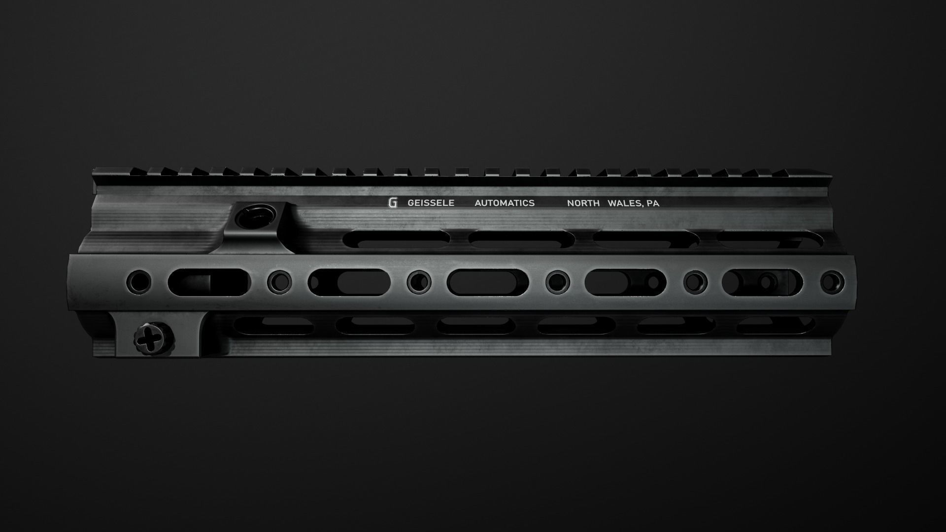 3D model Geissele Super Modular Rail HK416 Handguard VR / AR / low-poly ...