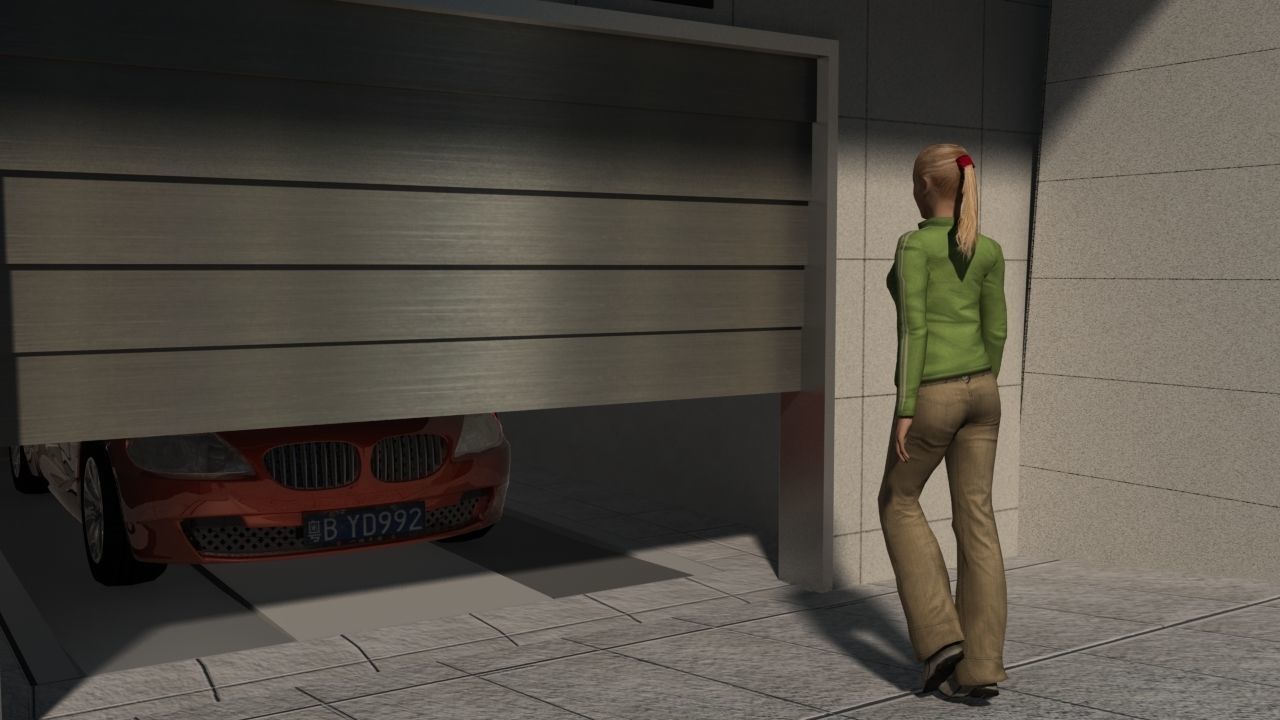 Car picking animation in parking lot 3D model animated | CGTrader