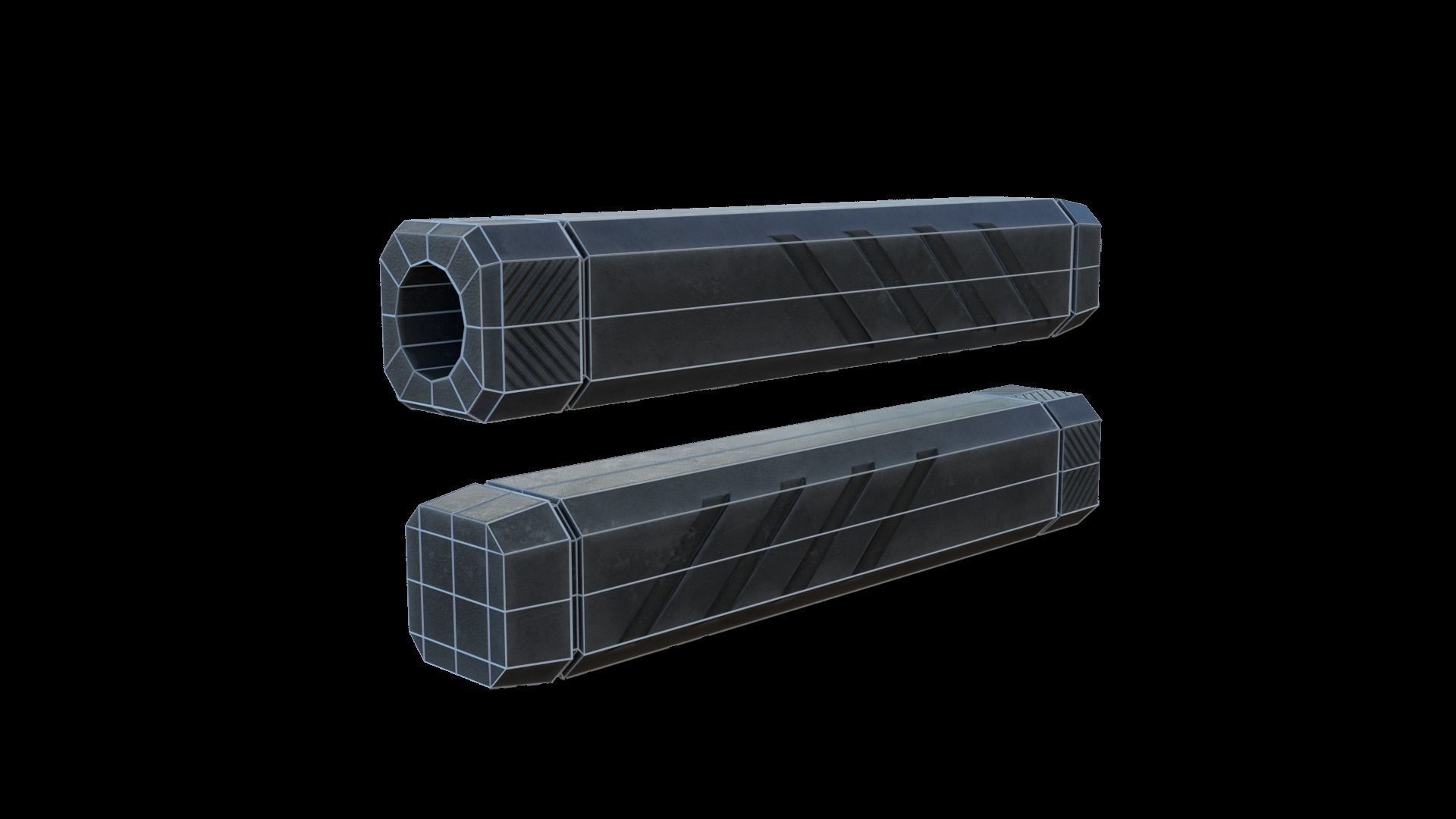 3D model Square Silencer VR / AR / low-poly | CGTrader