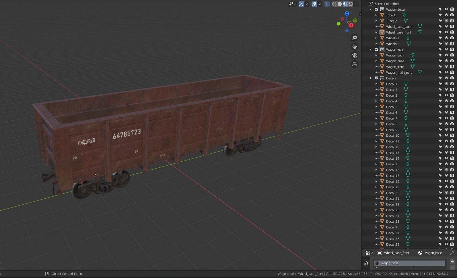 Open wagon 3D model | CGTrader