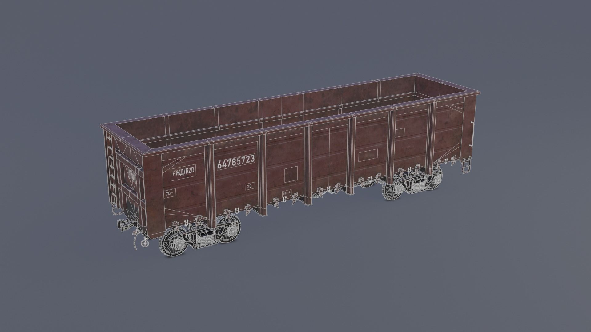 Open wagon 3D model | CGTrader
