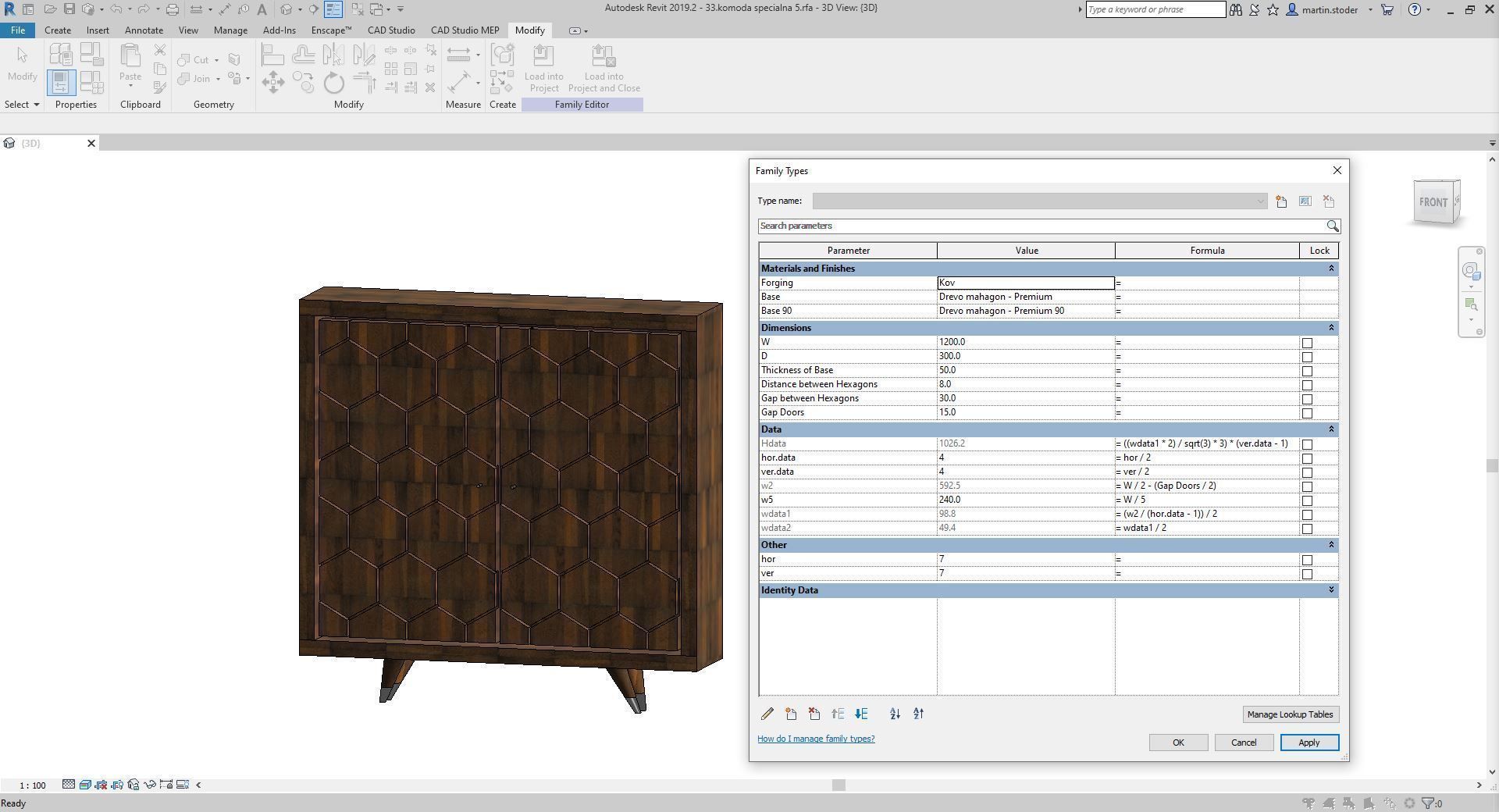 Wardrobe 5 - Full parametric Revit Family free VR / AR / low-poly 3D ...